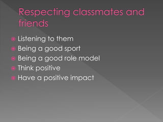 My personal definition of respect | PPTX