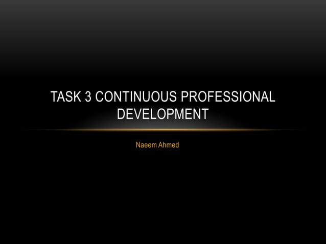 unit1 task 3 My personal development plan | PPT
