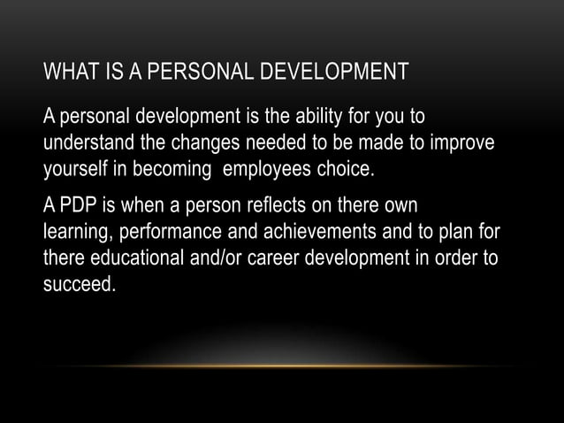 unit1 task 3 My personal development plan | PPT