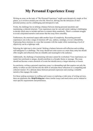 My Personal Experience Essay.pdf