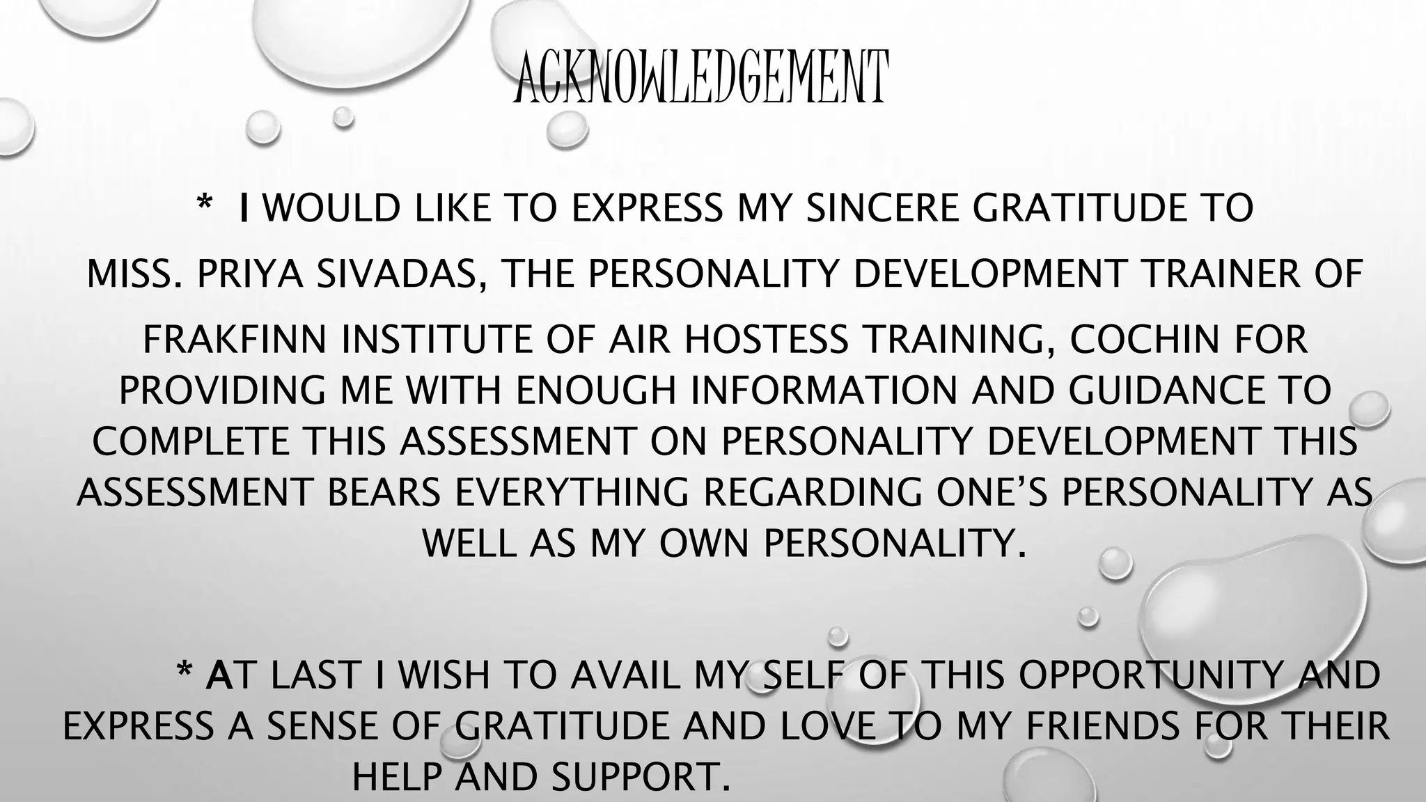 My personality development assignment nikhy | PPT