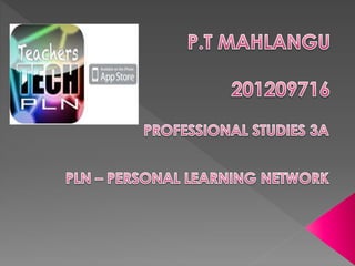 My personal learning network | PPT