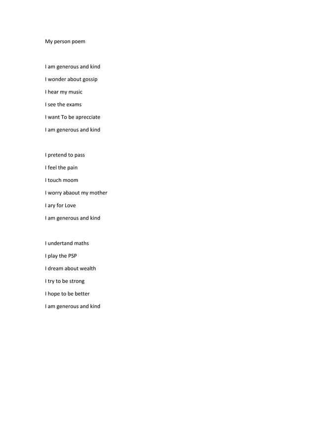 My Person Poem.Ivan G.1B