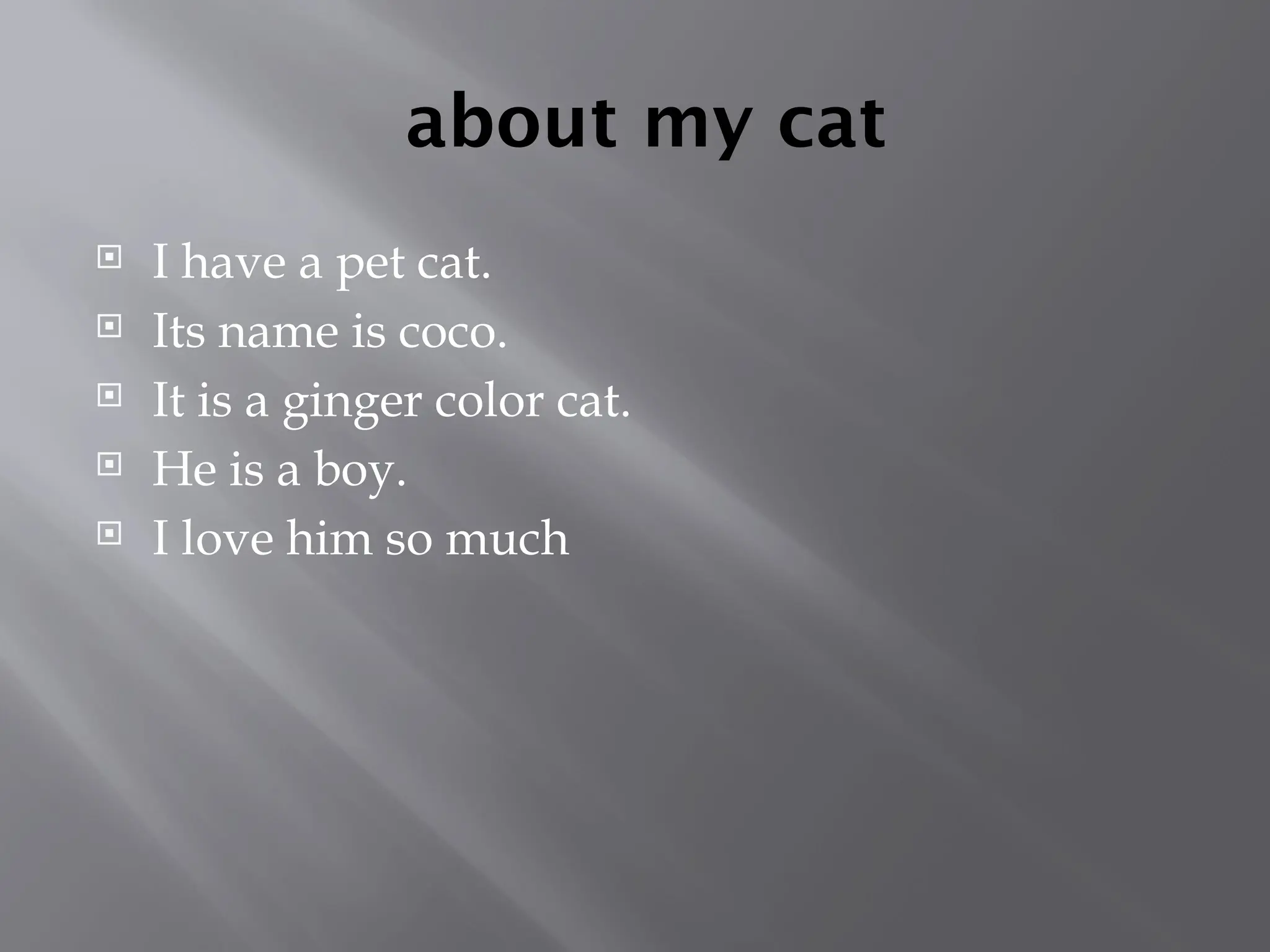 My pet - presentation grade 1 powerpoint | PPT