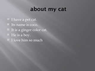 My pet - presentation grade 1 powerpoint | PPT