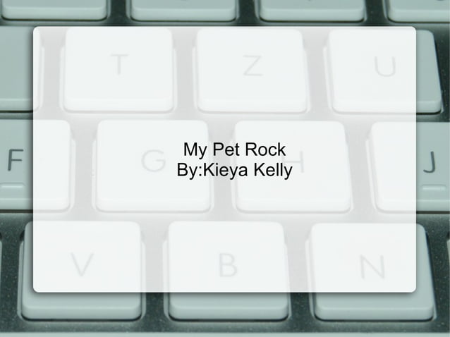 My pet rock | PPT