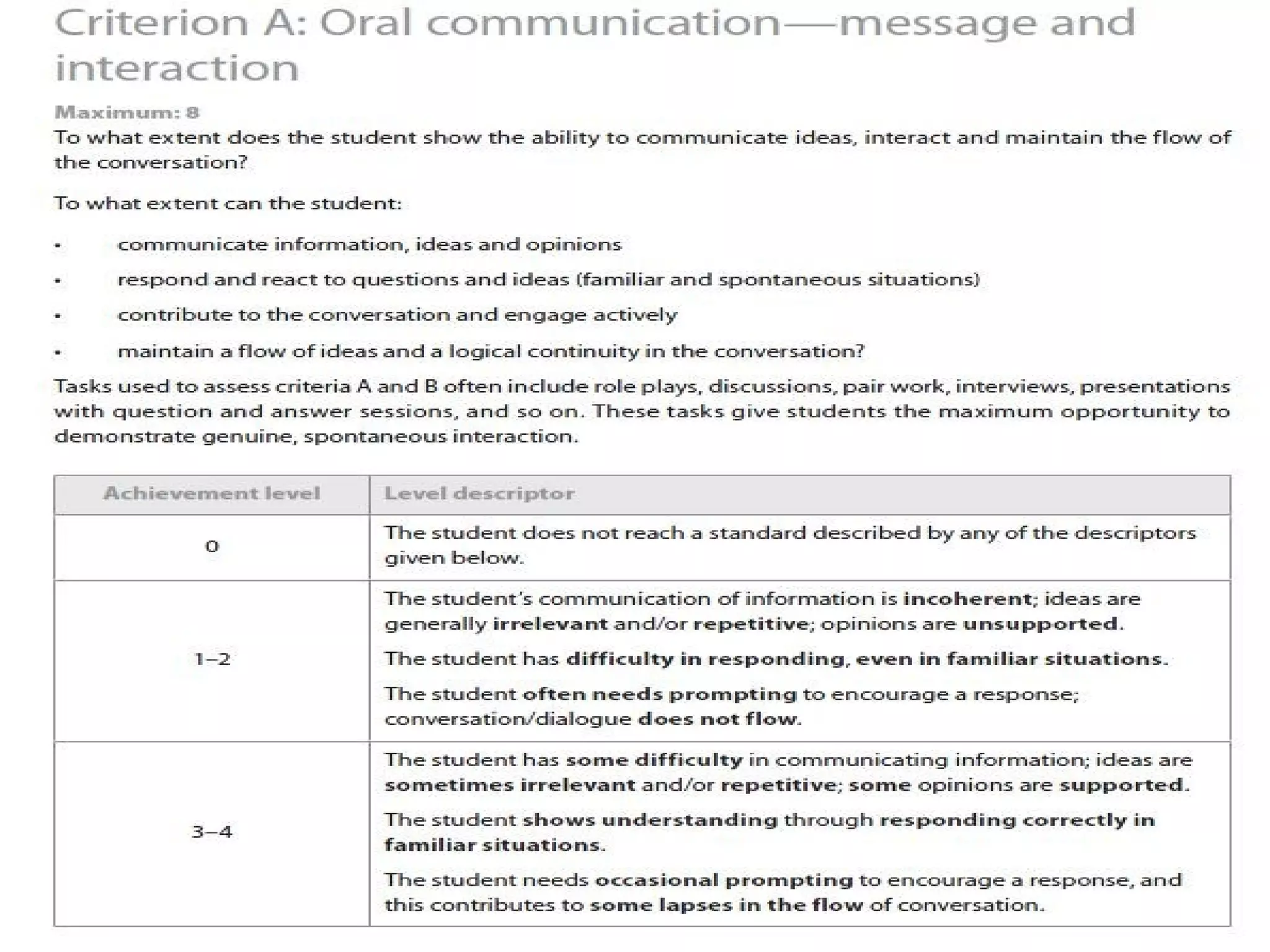 Myp grading criteria | PPT