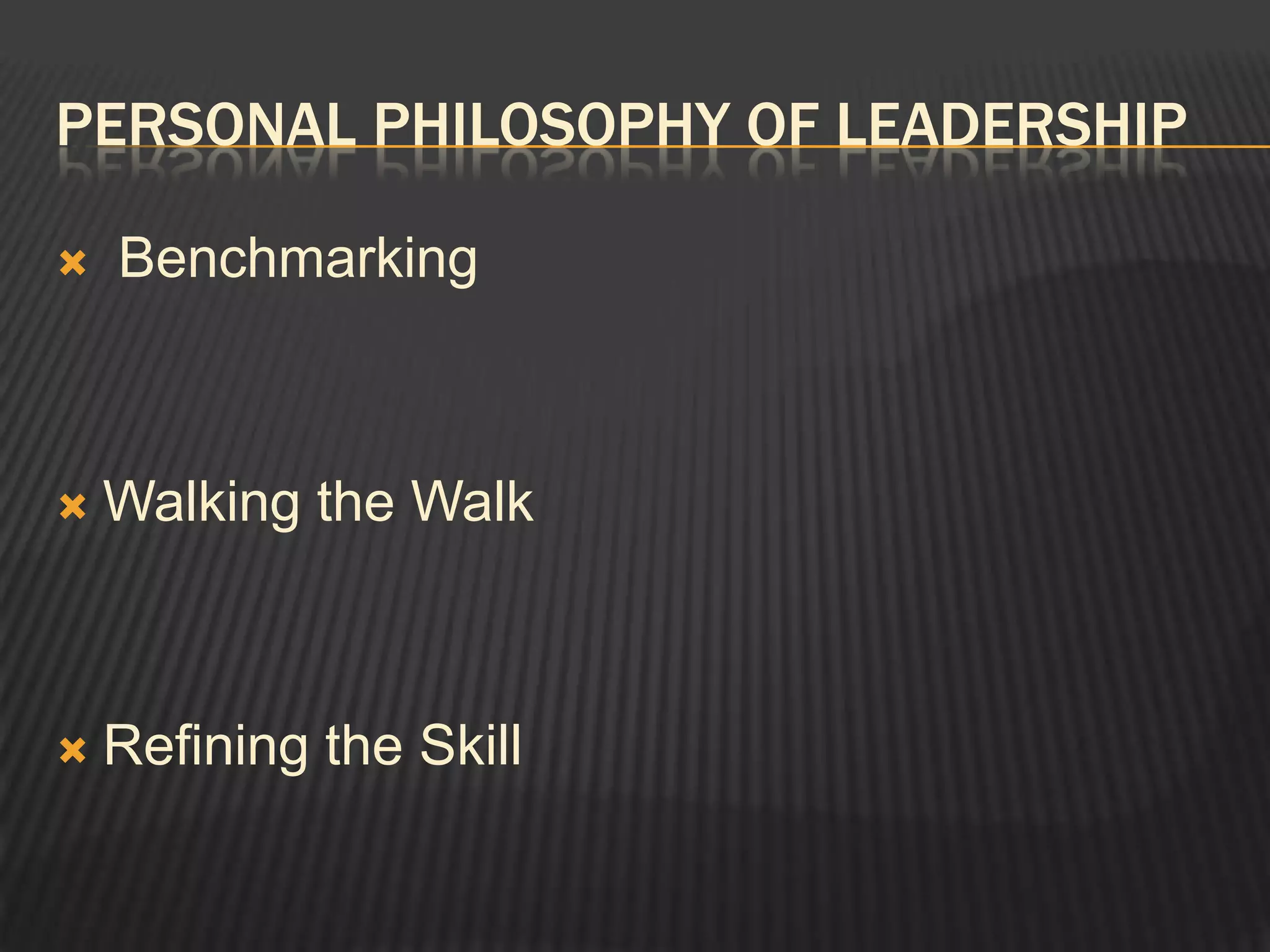 My philosophy of educational leadership ppt | PPTX | Professional ...