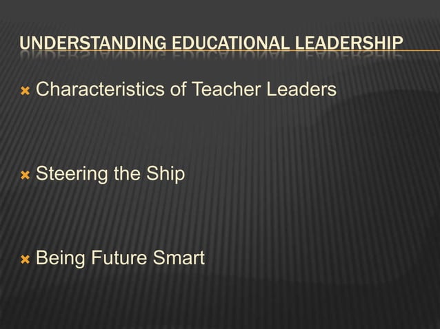 My philosophy of educational leadership ppt | PPTX | Professional ...