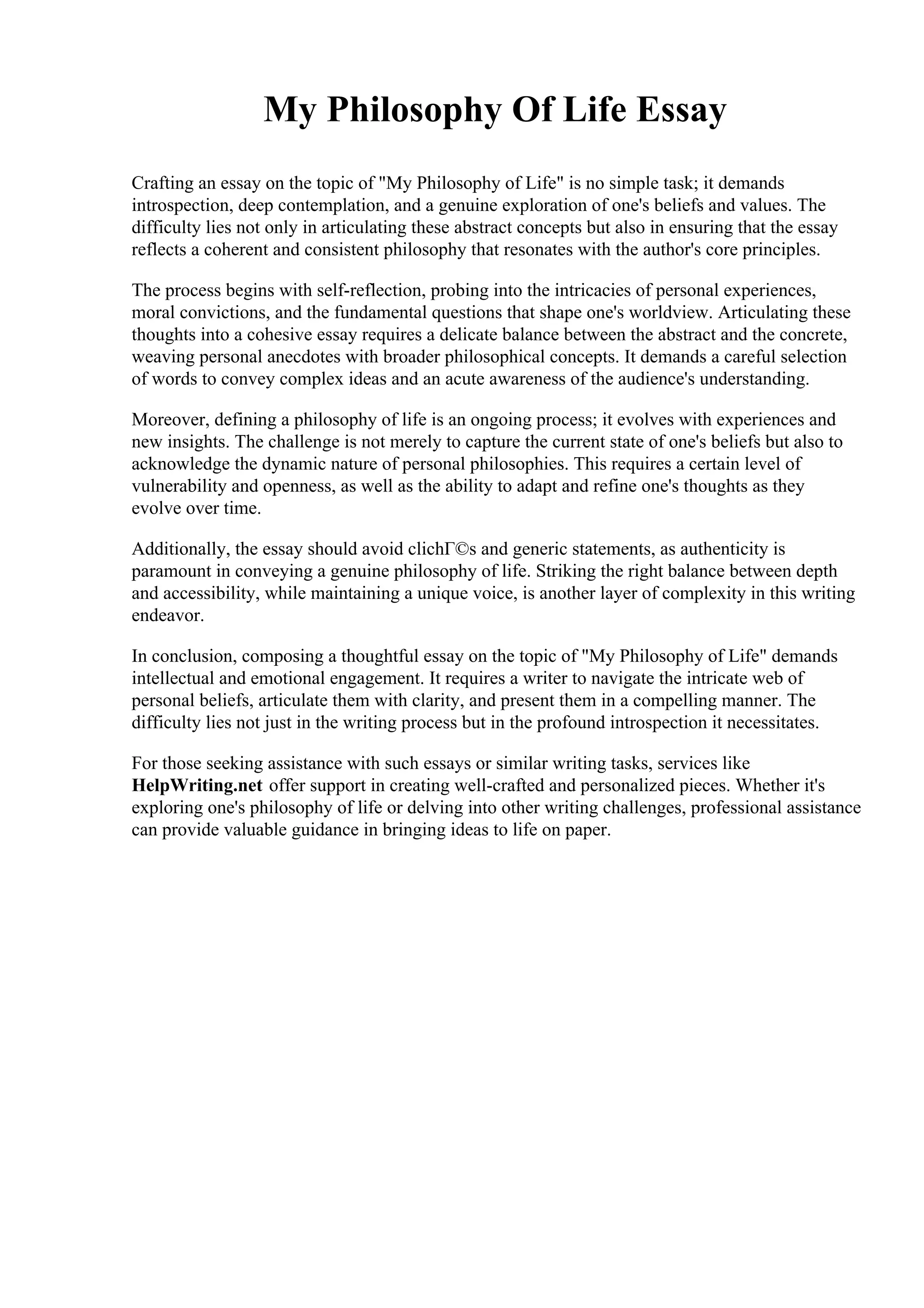 My Philosophy Of Life Essay.pdf
