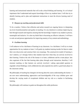 My philosophy of teaching | DOC