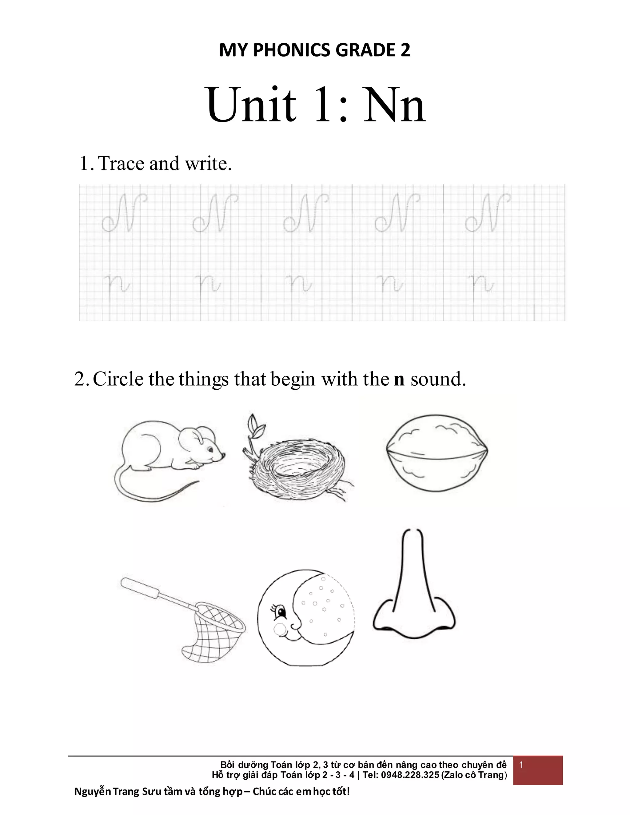 BÀI TẬP TIẾNG ANH CHO SÁCH MY PHONICS GRADE 2 | DOCX