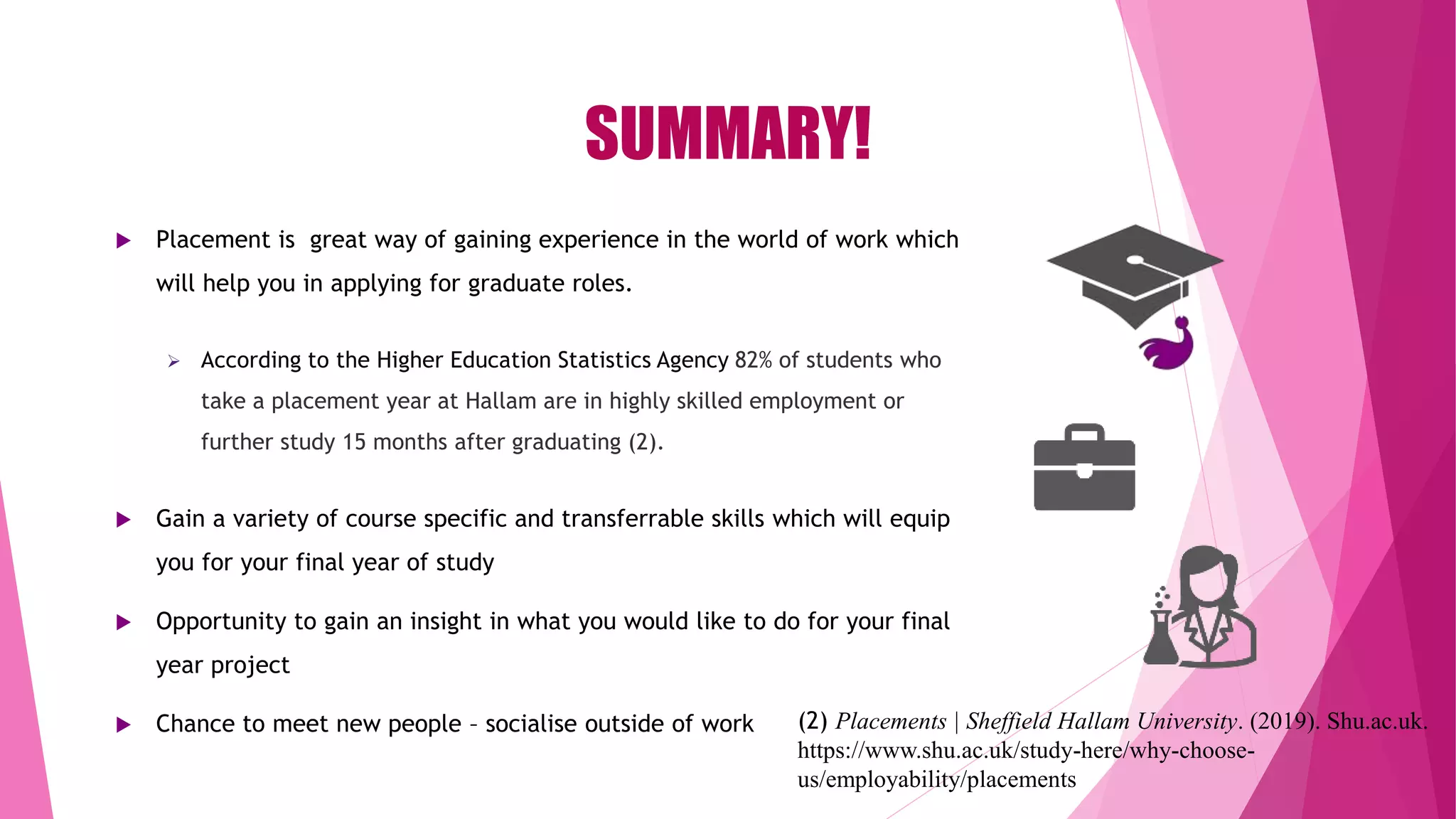 My Placement Experience Power Point Slides | PPTX
