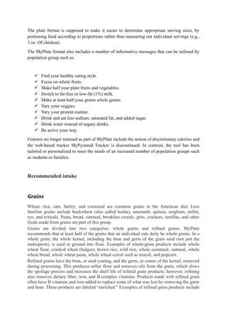 My Plate: A Simple Guide to Balanced Nutrition | DOCX