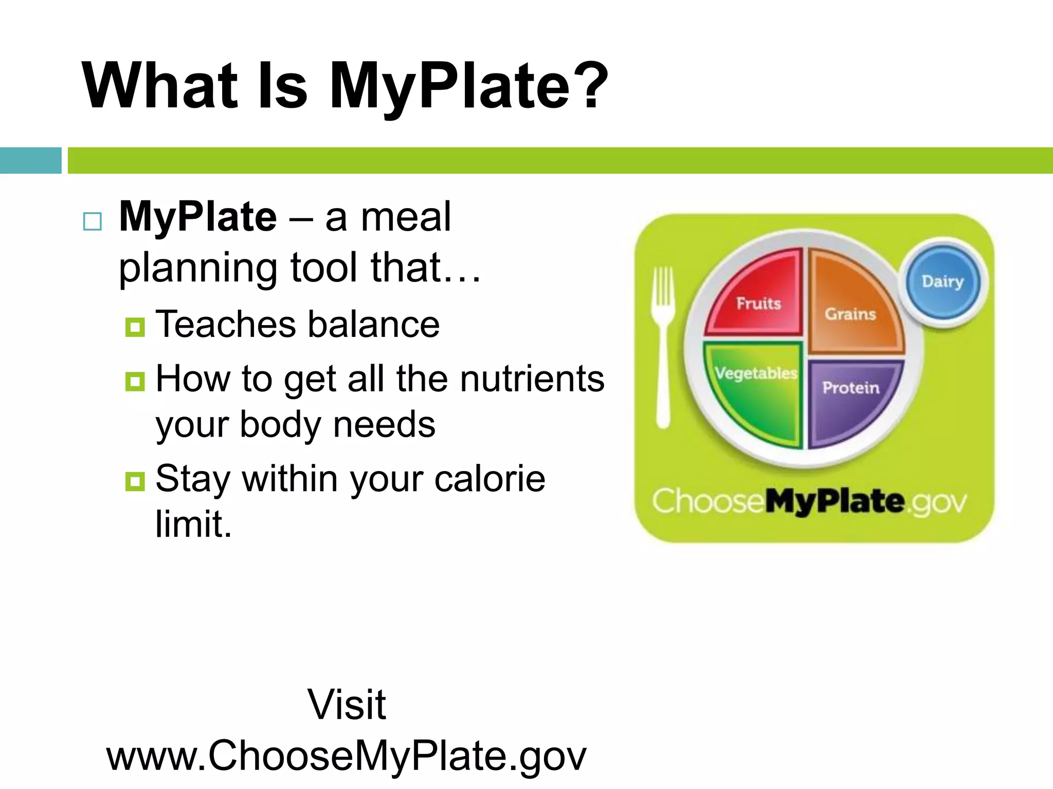 MyPlate Overview | PPTX