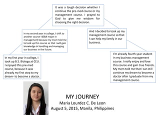 My Journey | PPT