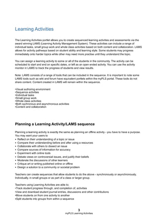 My pls learning_activities_lams0811 | PDF