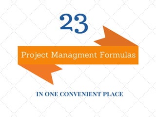 MyPM Project Management Formulas | PPT