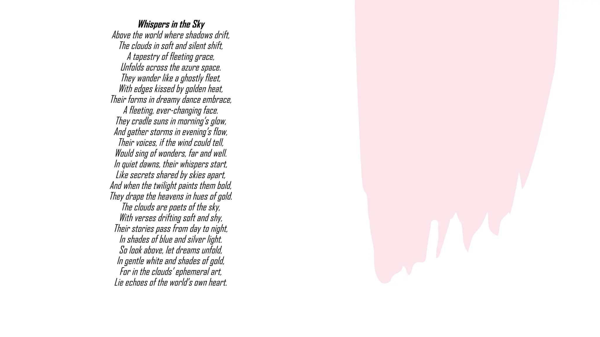 My Poem original poem made by me about random feelings | PPT