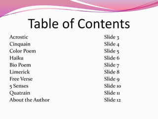 My Poetry Presentation | PPTX