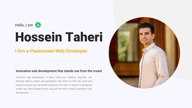 Hossein Taheri-Portfolio.pdf | Web Development | Internet