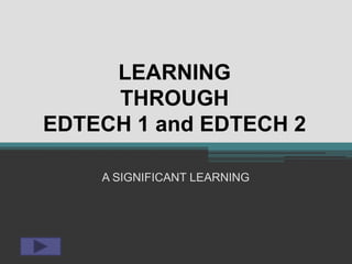 My portfolio in edtc | PPTX | Education