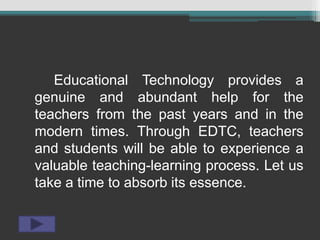 My portfolio in edtc | PPTX | Education