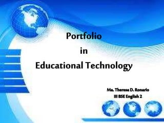 Portfolio in Educational Technology | PPT