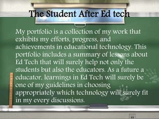 My portfolio in ed tech | PPT