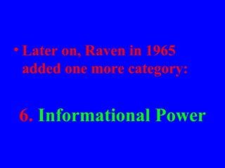 Types of Power and definitions | PPT