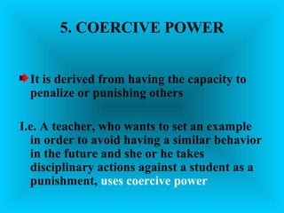 Types of Power and definitions | PPT
