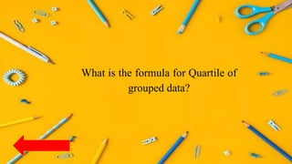 percentile of group and ungrouped data | PPTX