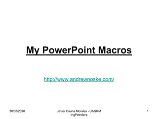 My power point macros | PPT