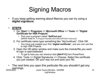 My power point macros | PPT