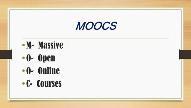 My powerpoint presantation moocs | PPT