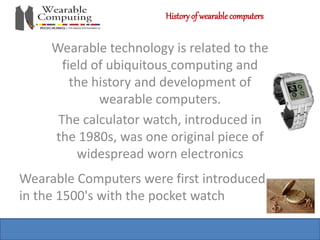 Wearable Devices by Pir sarfraz RSDT larkana | PPTX