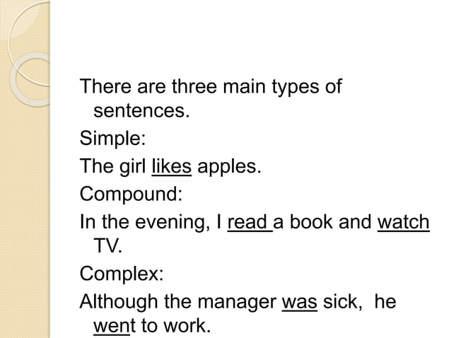 Types of sentences, Fragments & Run ons& Signal Phrases | PPT