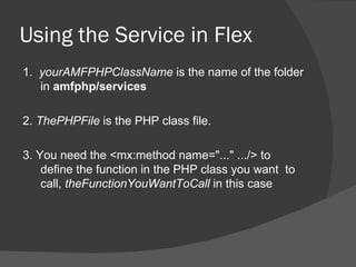 Flex with AMFPHP | PPT