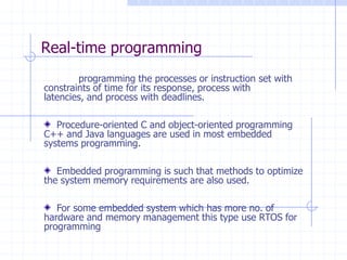 Real Time OS For Embedded Systems | PPTX