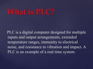 Programmable Logic Controller | PPTX | Programming Languages | Computing