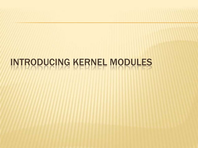 Linux Kernel Programming | PPTX
