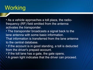 Electronic Toll Collection System | PPT