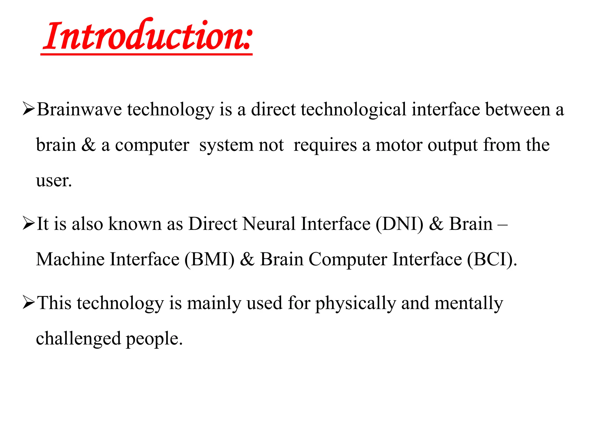 BRAINWAVE TECHNOLOGY | PPT