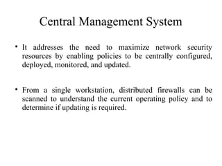 Data Security in Local Area Network Using Distributed Firewall | PPT