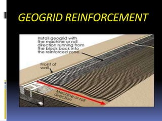 Use of geogrids as reinforcement in road construction | PPTX