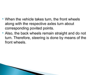 STEERING GEAR MECHANISMS (kinematics of machines) | PPT