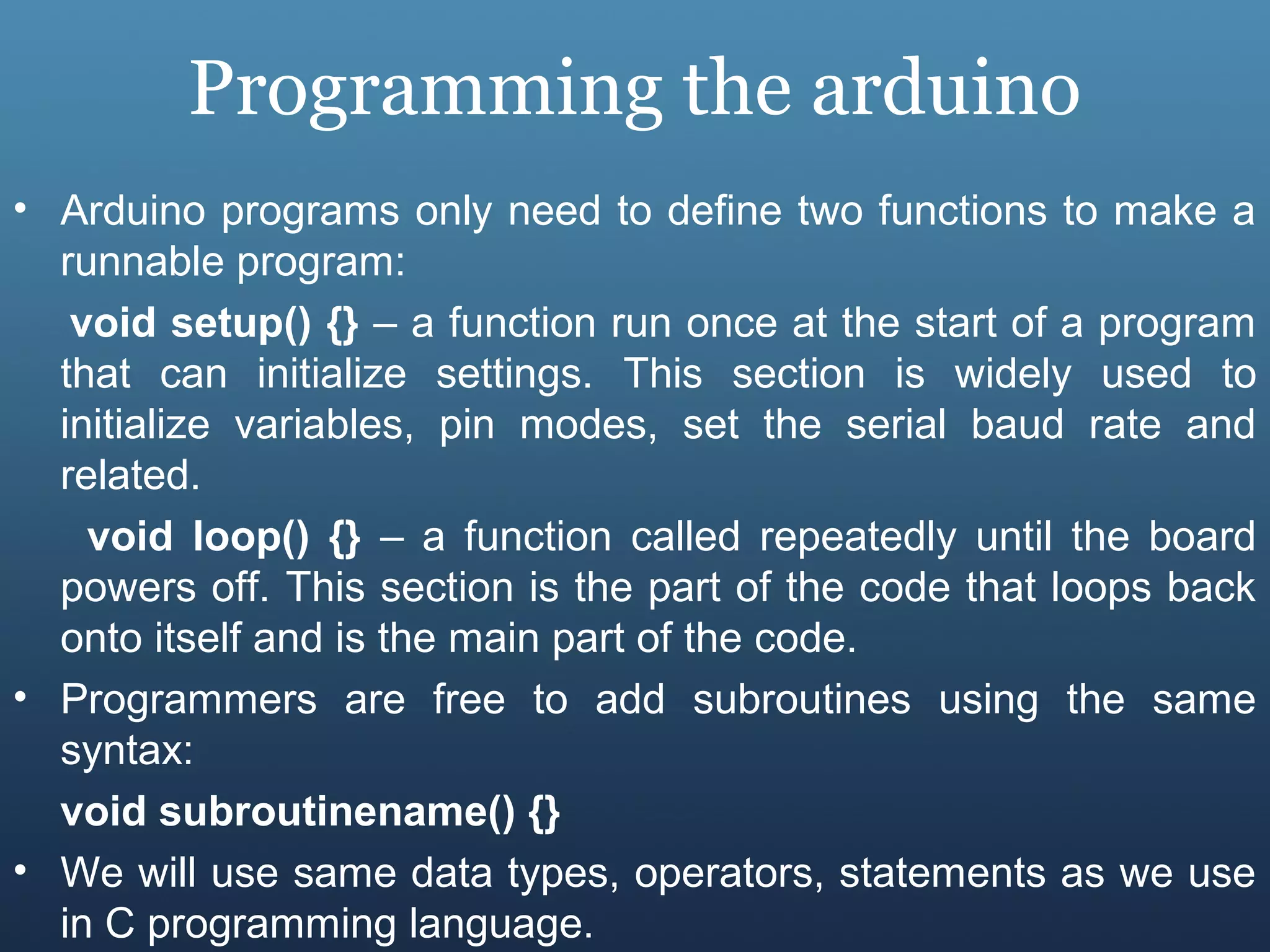 Embedded System Programming Using Arduino Microcontroller Ppt