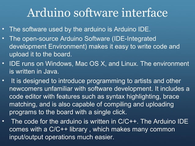 Embedded system programming using Arduino microcontroller | PPT
