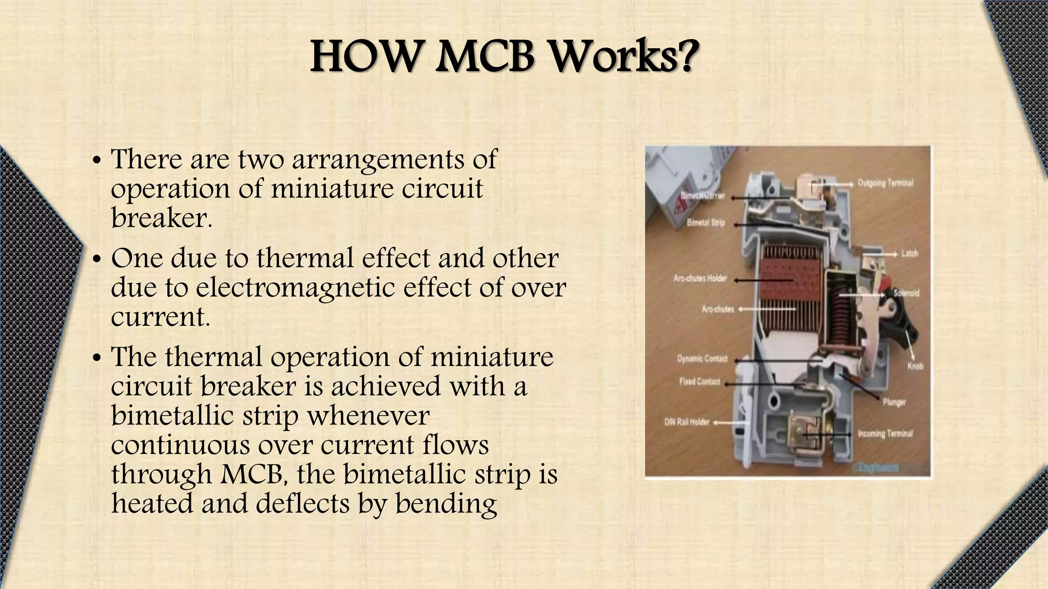 MCB And Earth Leakage Circuit | PPTX