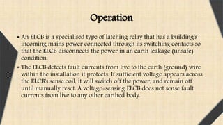 MCB And Earth Leakage Circuit | PPTX